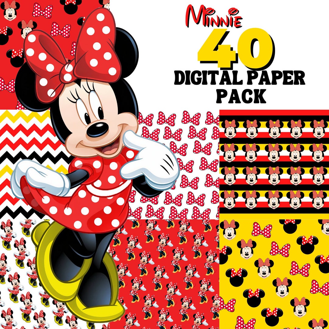 40 Minnie Digital Paper, Scrapbook Paper, Wallpaper - Etsy