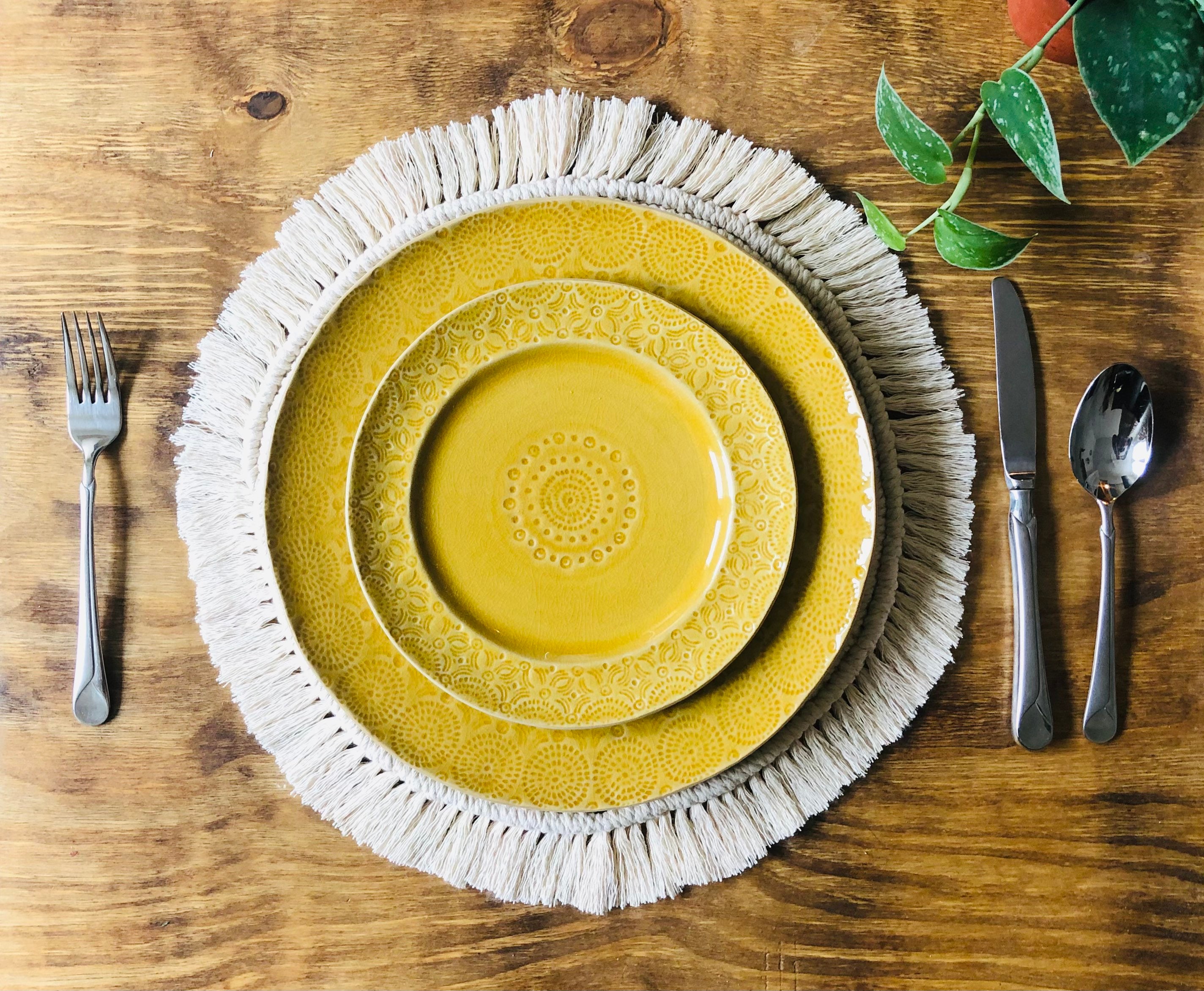 Macrame Placemat Boho Style Set - Etsy