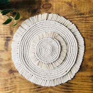 Macrame Placemat Boho Style Set - Etsy