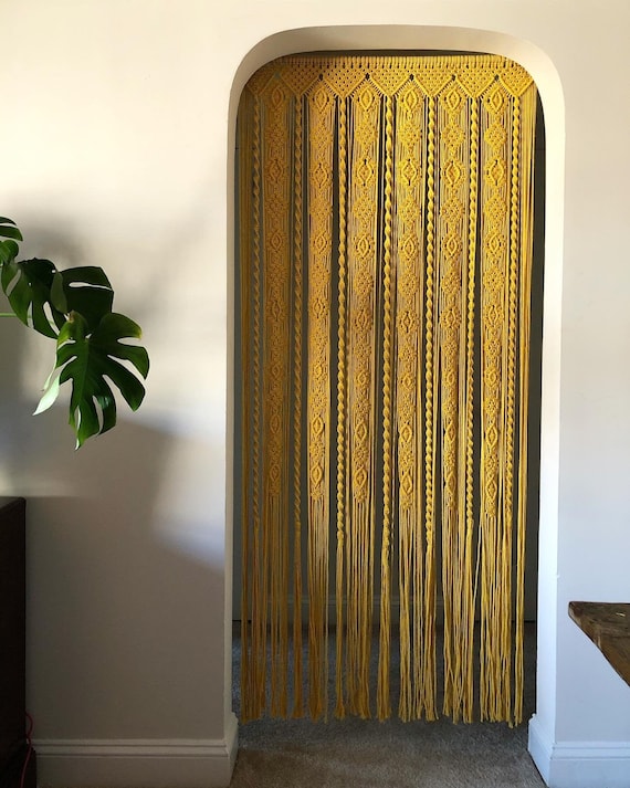2023 Macrame Door Curtain Handmade Portiere Large Bead Curtain Bohemian Hanging Backdrop Wedding Wall Hanging Inches Etsy