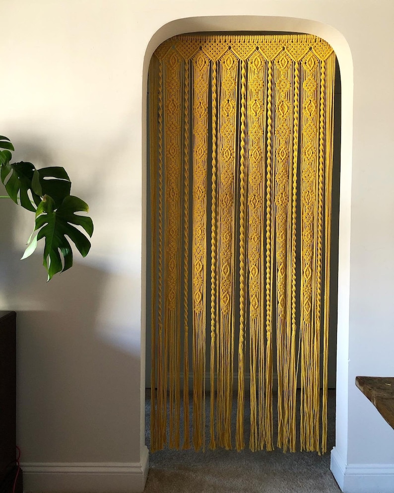 2025 Macrame Door Curtain Handmade Portiere Large Bead Curtain Bohemian ...