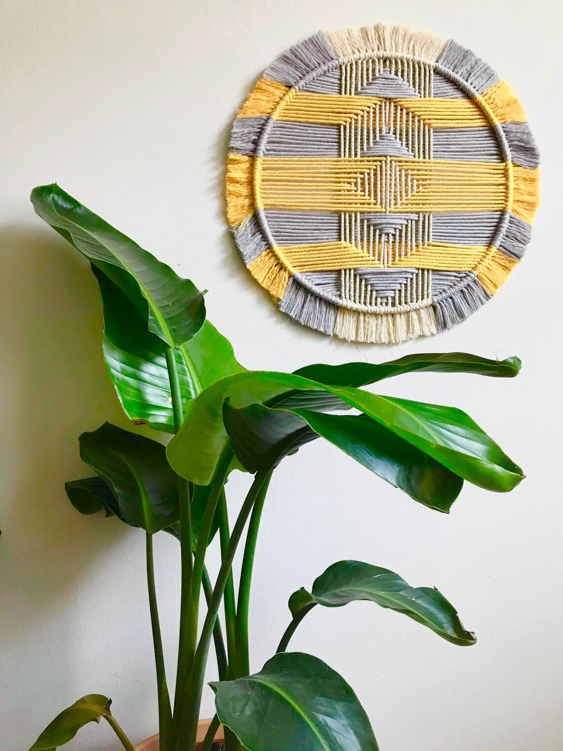 Modern Macrame Hoop Wall Hanging Wall Decor Round Wall Piece Circle ...