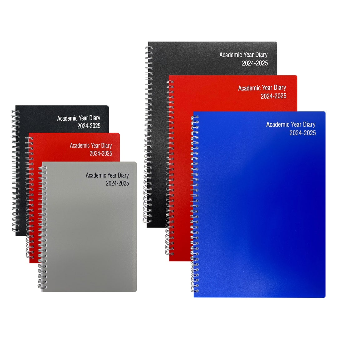 2024-2025 Academic Diary A5, A4 Size Wiro Bound Week to View 18 Months ...