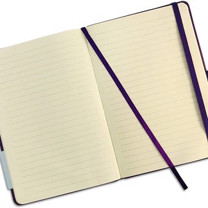 A5 Lined Notebook Hardback Made of PU Leather Journal With Elastic ...