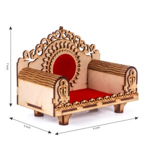 Wooden Singhasan With Velvet Decoration for God Temple Perfect Gift for ...