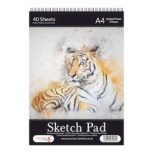 A4 Artists Sketch Pad Premium Quality Spiral Bound Drawing Book 40 ...