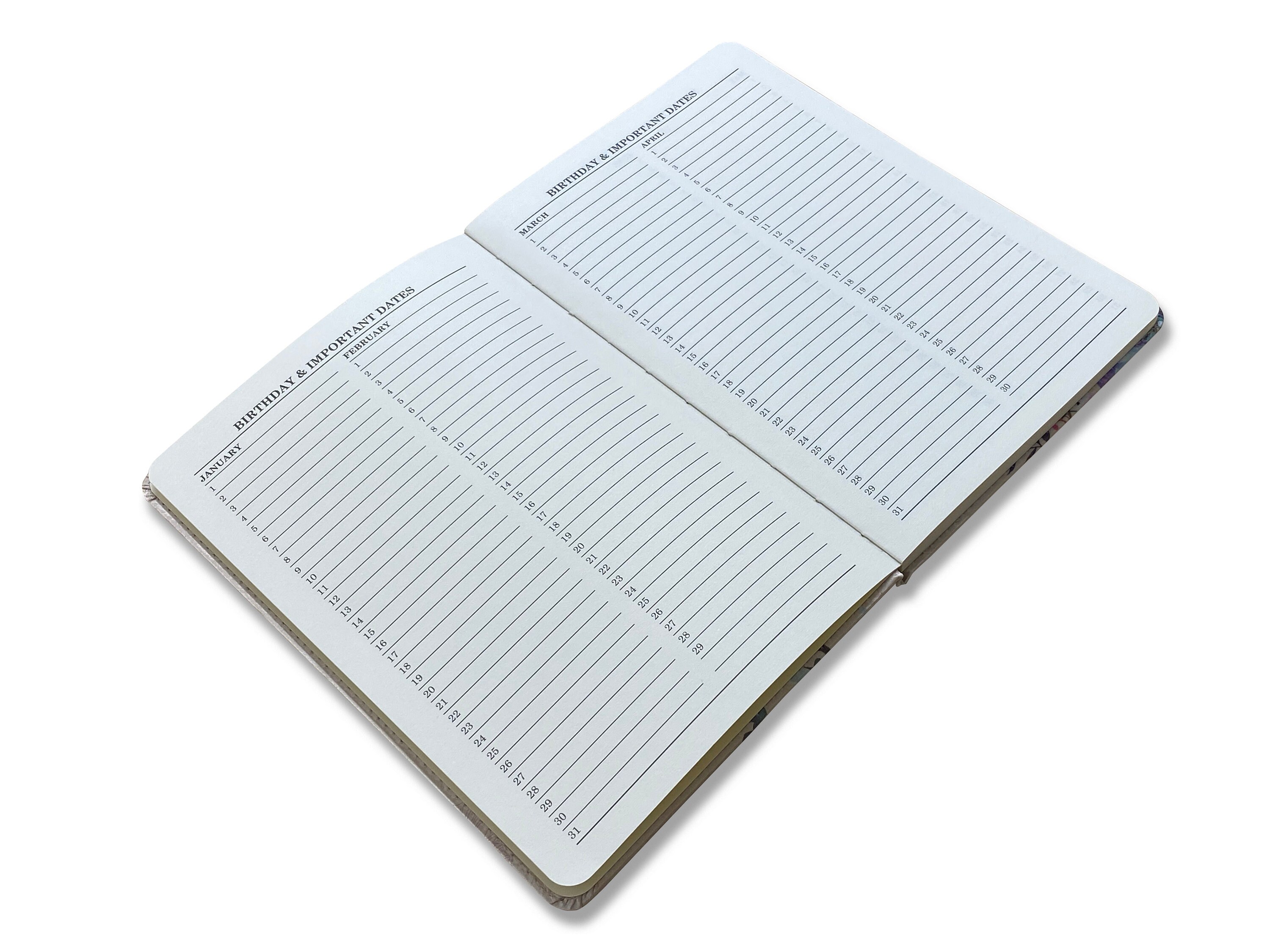 Telephone Address Book A-Z Index Beautiful Fabric Vintage | Etsy