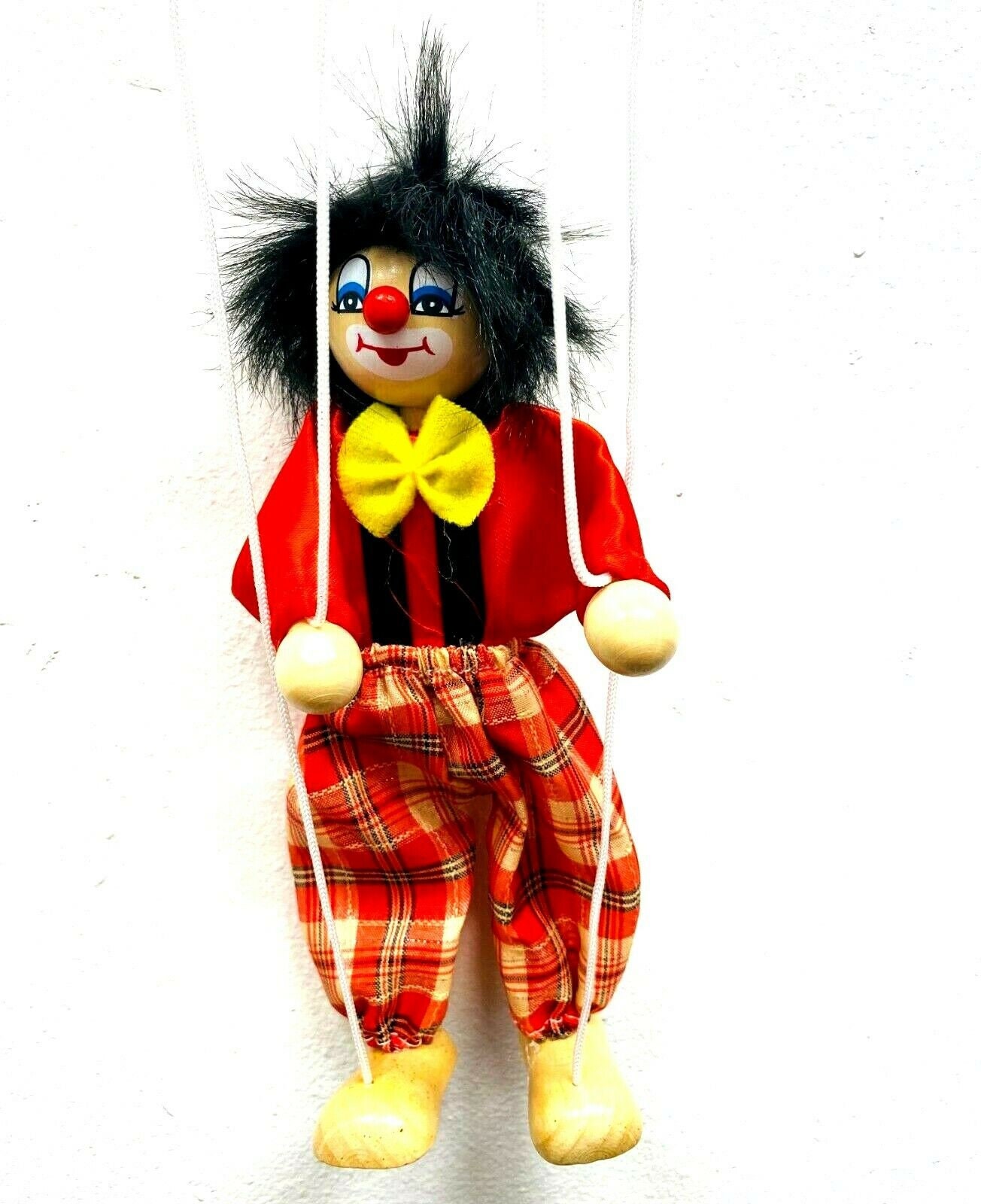 Wooden Retro Pull String Puppet Clowns Marionette Joint - Etsy UK