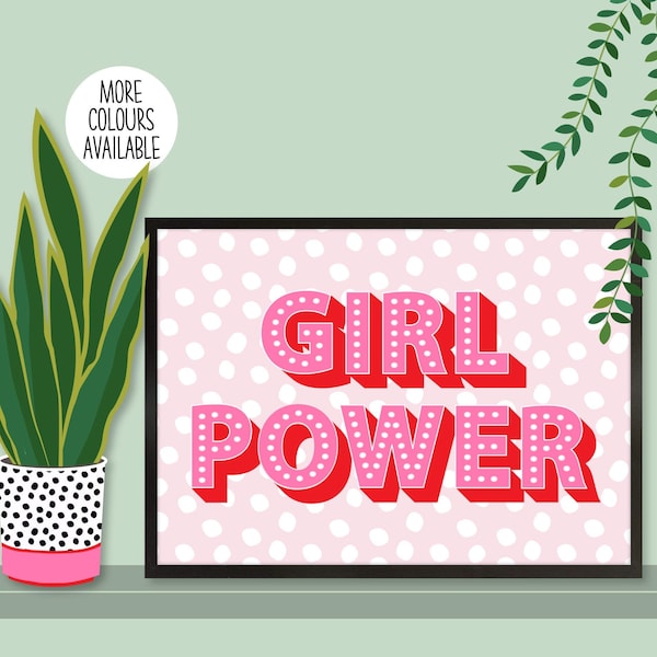 Girl Power Wall Art - Etsy