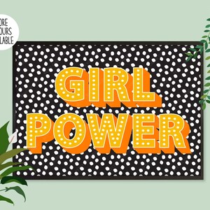 Girl Power Print, Girl Power Wall Art, Female Empowerment Print ...