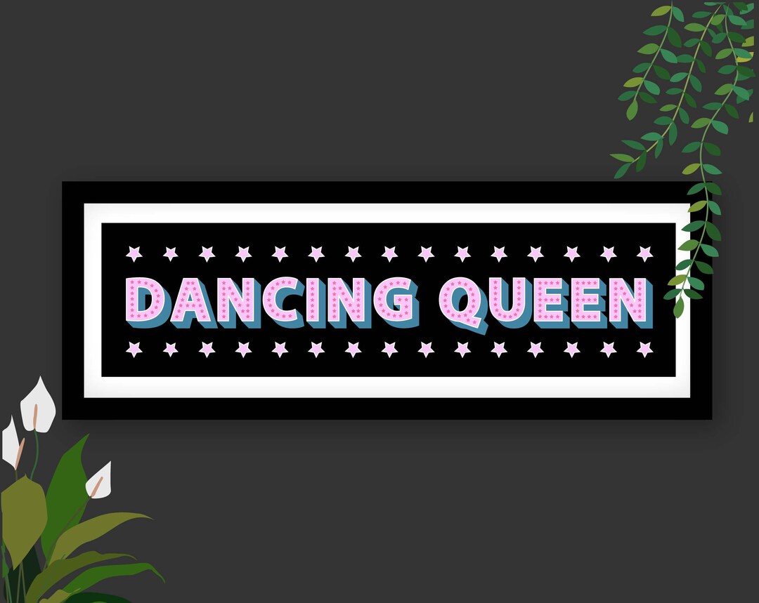 Framed Dancing Queen Print, Dancing Queen Print, Framed Prints Dancing ...