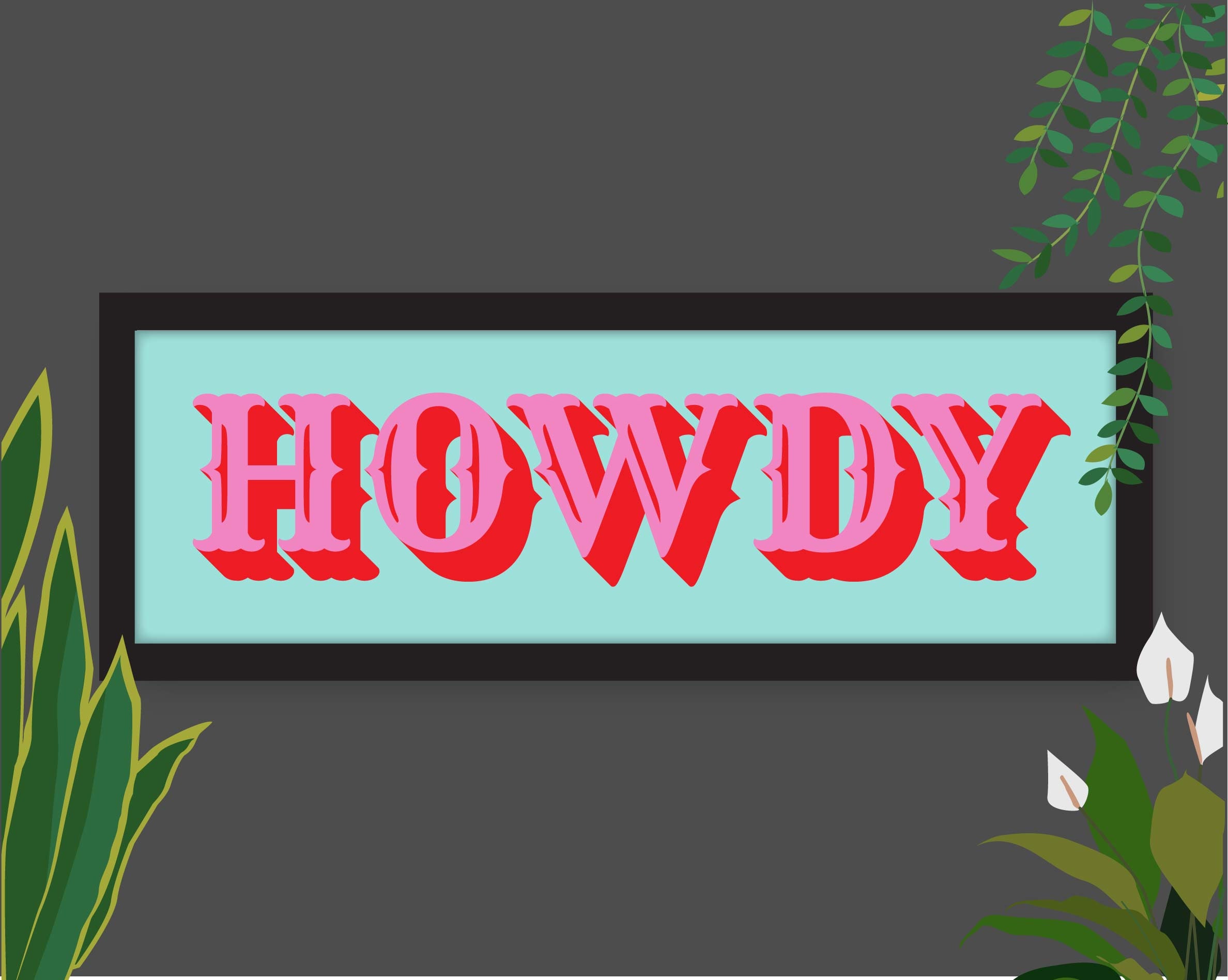 Howdy Print Panoramic Howdy Print Fun Wall Art Western - Etsy UK