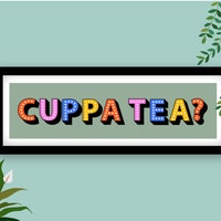 Fancy a Cuppa Wall Sign Wire Words Kitchen Wall Art Decor, Wire Metal ...