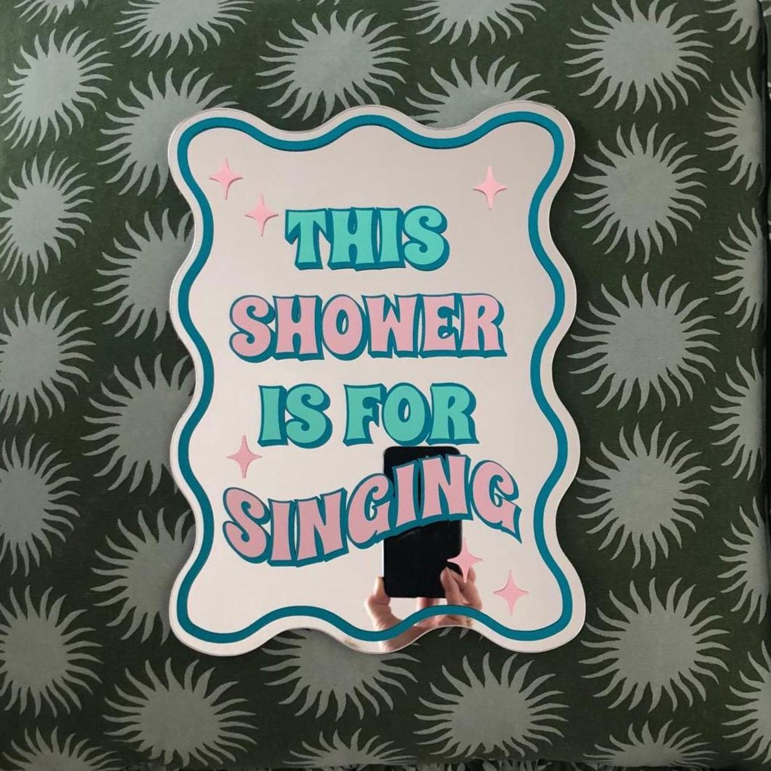 This Shower is for Singing Mirror, Slogan Printed Mirrors, Vinyl Decal ...
