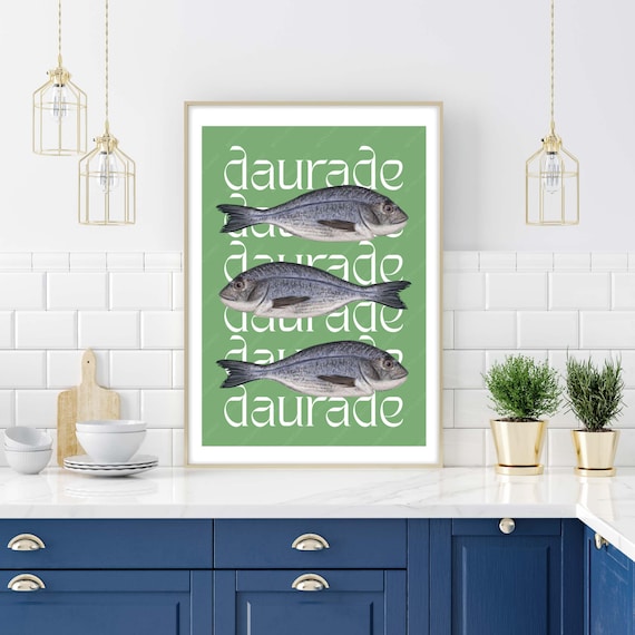 Sea Bream Print Fish Market Posters French Market Style - Etsy