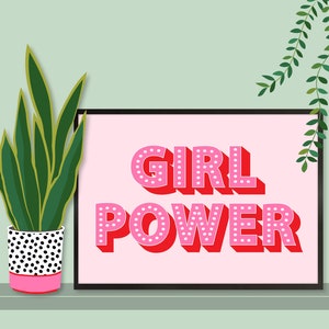 Girl Power Print, Girl Power Wall Art, Female Empowerment Print ...