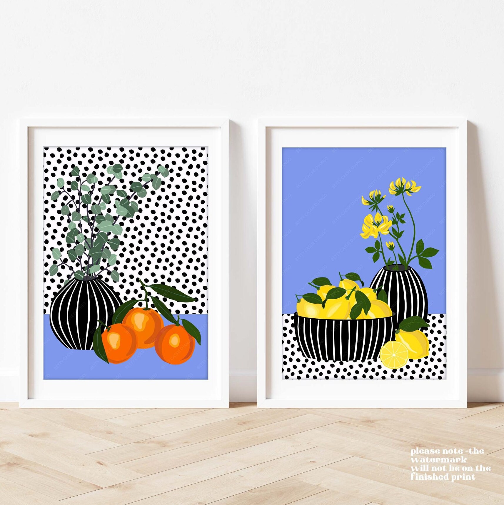 Citrus Fruit Prints Set, Kitchen Prints Set, Fruit Prints, Fruit Prints ...