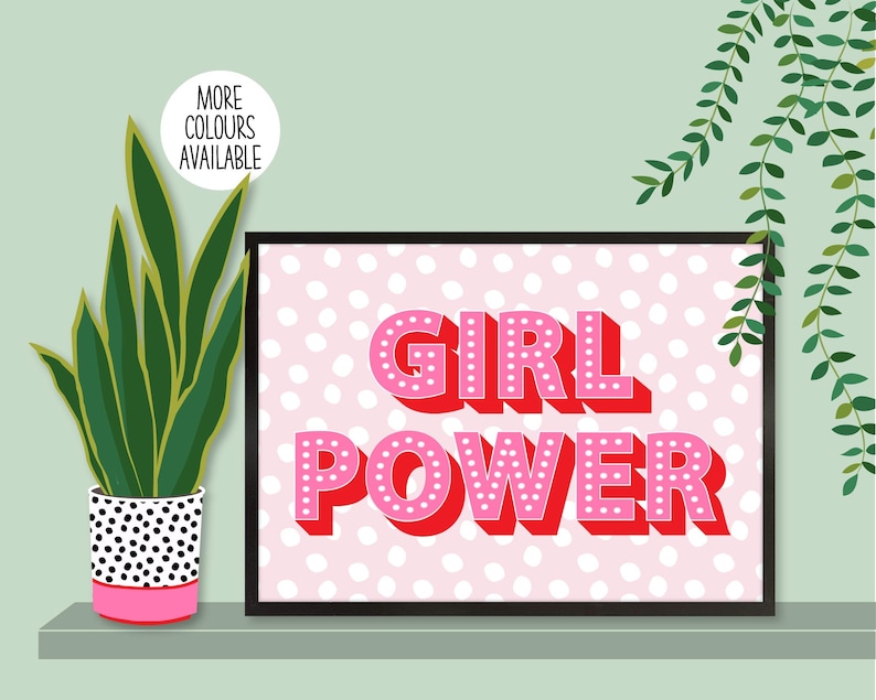 Girl Power Print, Girl Power Wall Art, Female Empowerment Print ...