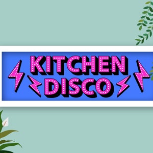 Kitchen Disco Framed Print, Kitchen Disco Print, Kitchen Disco Wall ...