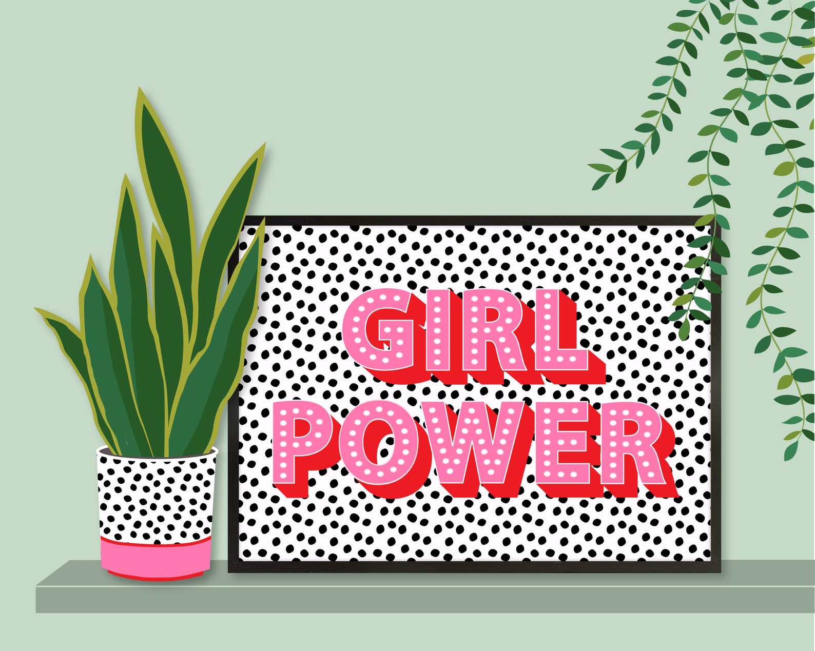 Girl Power Print Girl Power Wall Art Female Empowerment | Etsy
