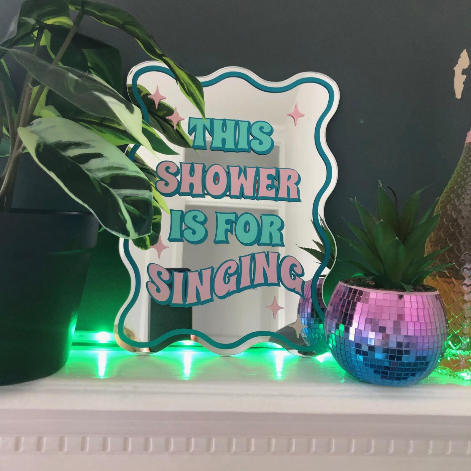 This Shower is for Singing Mirror, Slogan Printed Mirrors, Vinyl Decal ...