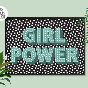 Girl Power Print, Girl Power Wall Art, Female Empowerment Print ...