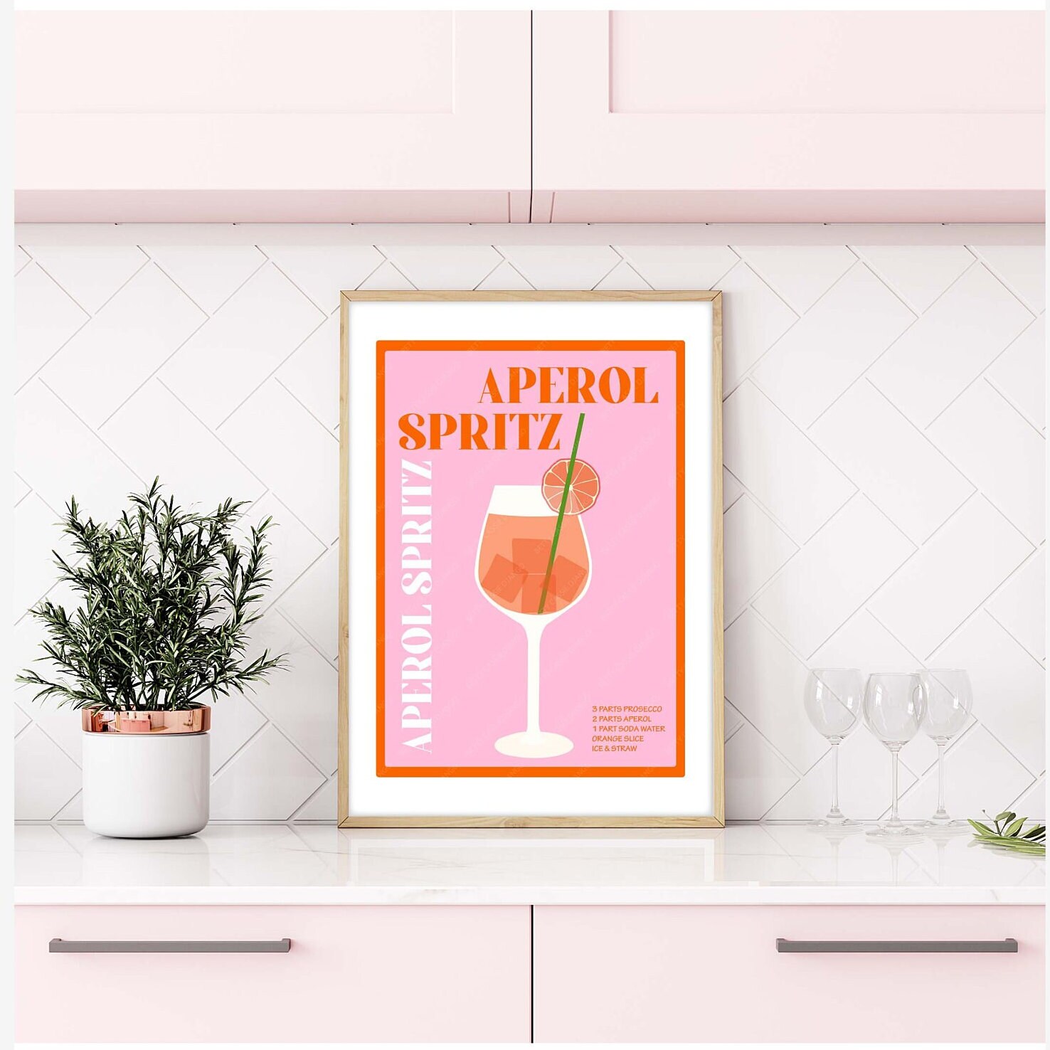 Aperol Spritz Cocktail Print Cocktail Print Cocktails Wall | Etsy