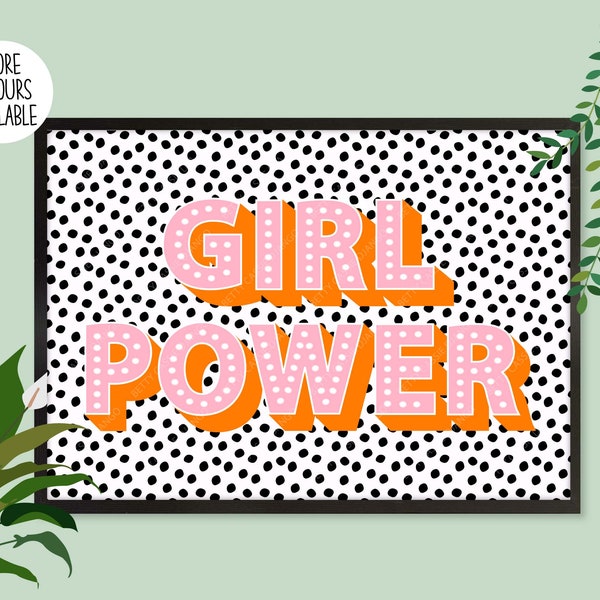Girl Power Wall Art Etsy