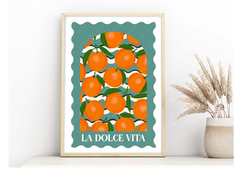 La Dolce Vita Oranges Poster, Oranges Poster, Italian Iinspired Oranges ...