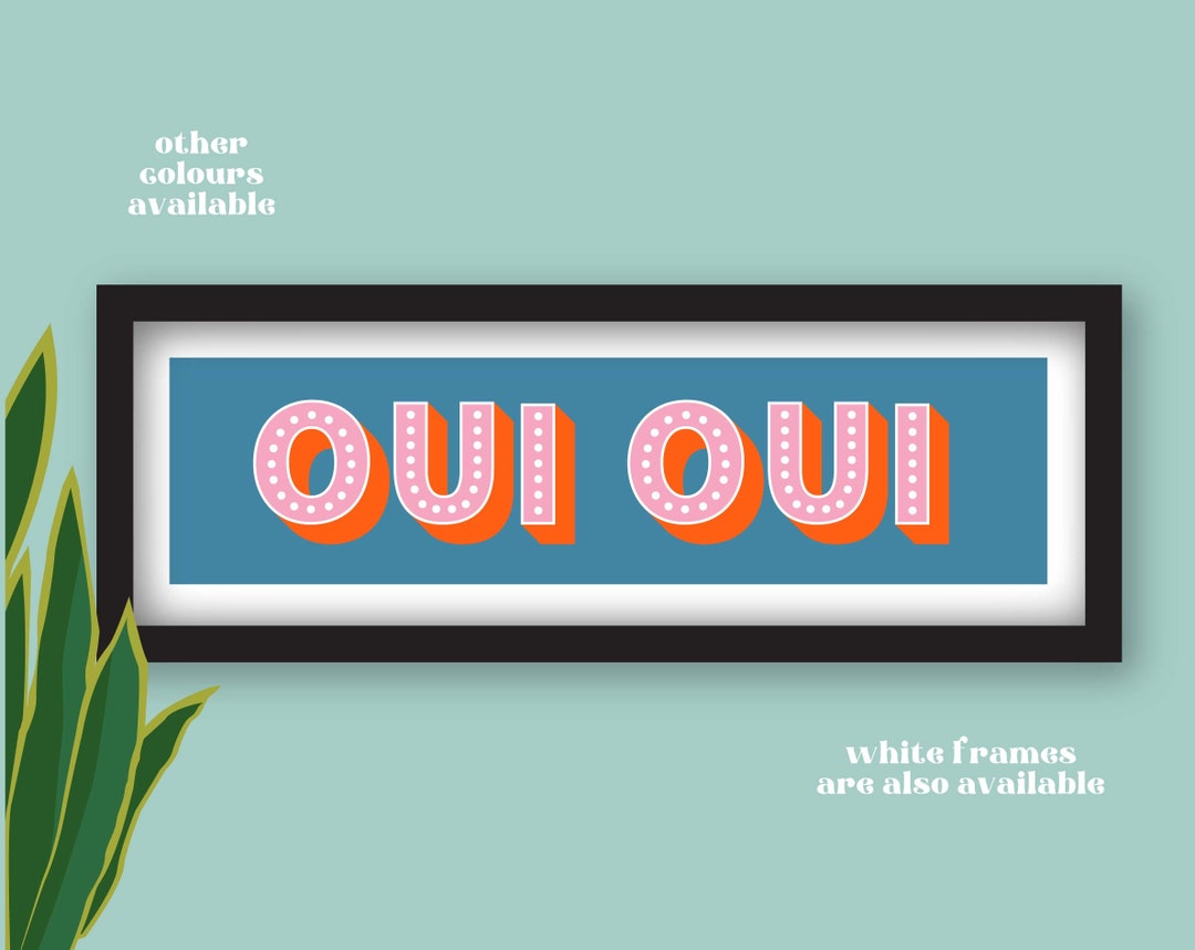 Oui Oui Framed Print, Oui Oui Print, Oui Oui Panoramic Print, Bathroom ...