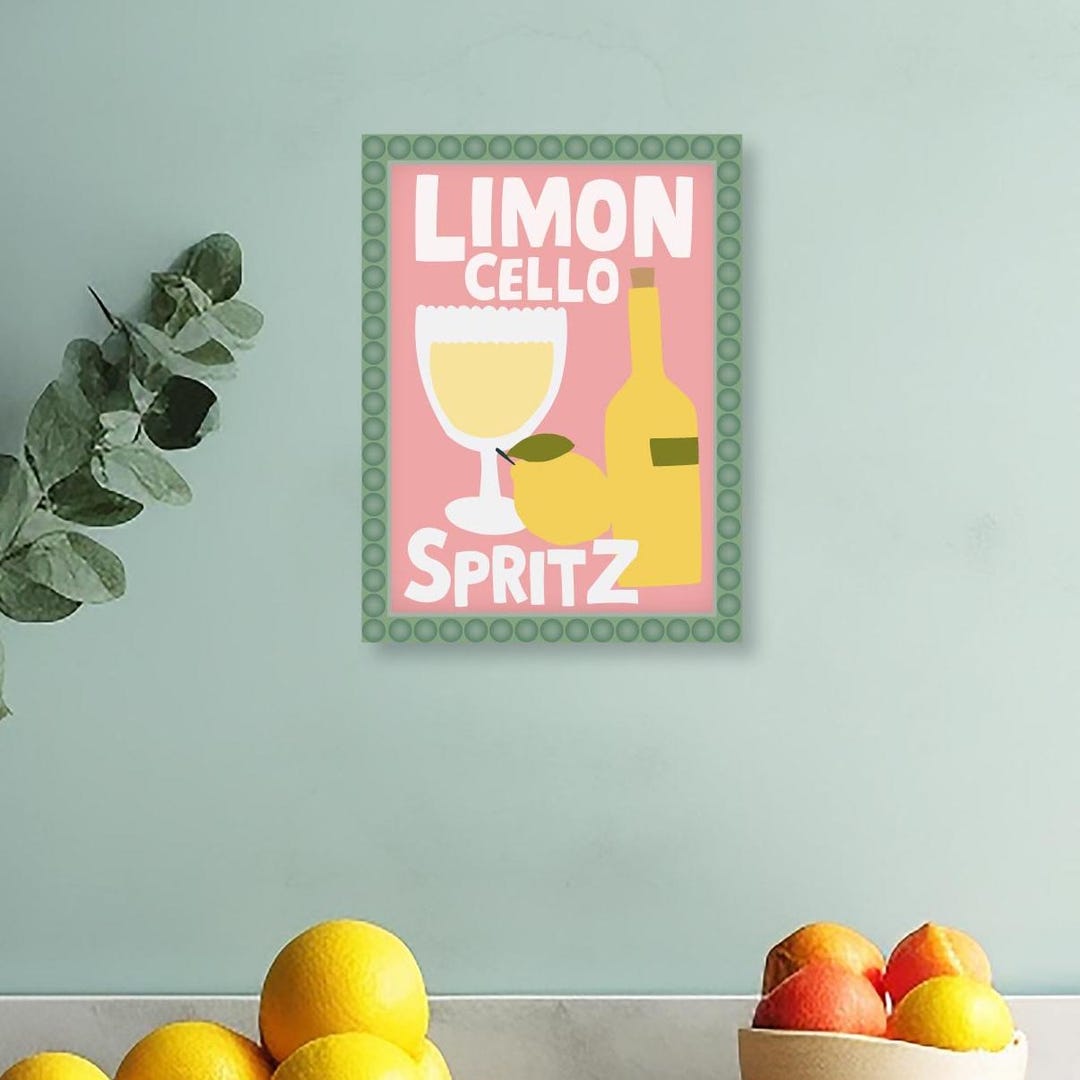 Bobble Frame Limoncello Spritz Print, Limoncello Print in Frame, 6" X 8 ...