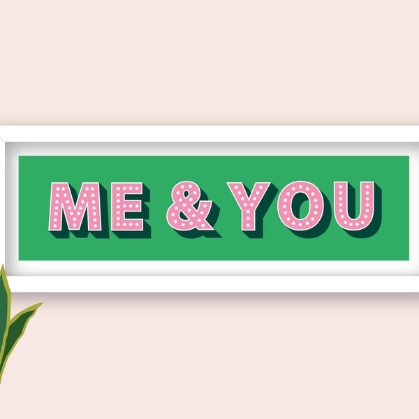 You and Me Print - Etsy