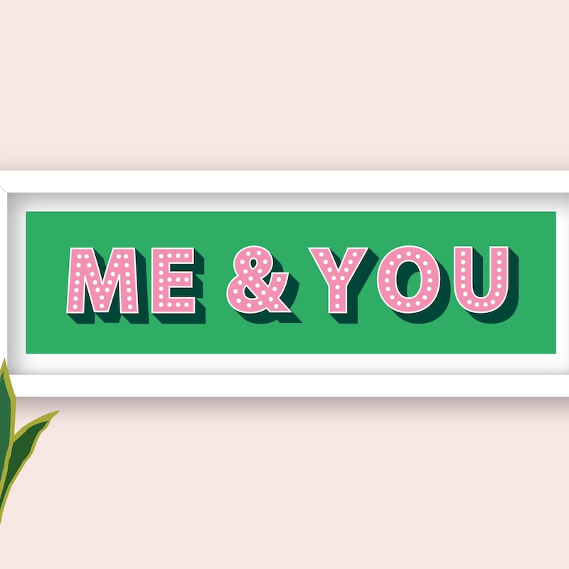 You and Me Print - Etsy