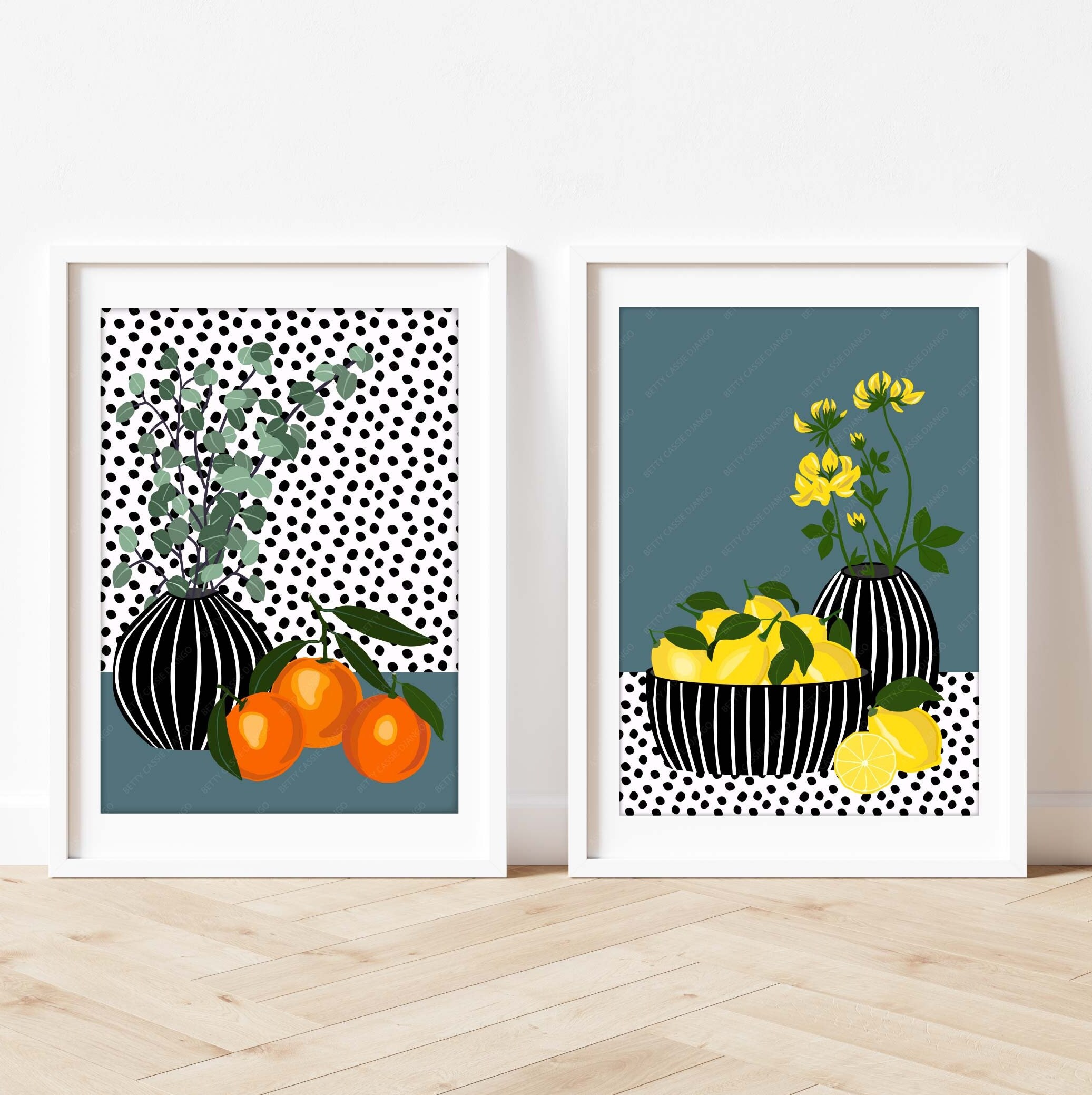 Citrus Fruit Prints Set, Kitchen Prints Set, Fruit Prints, Fruit Prints ...