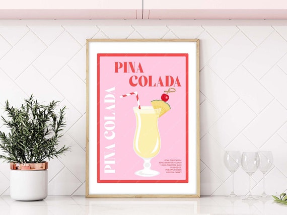 Pina Colada Print Pina Colada Cocktail Pina Colada Poster - Etsy