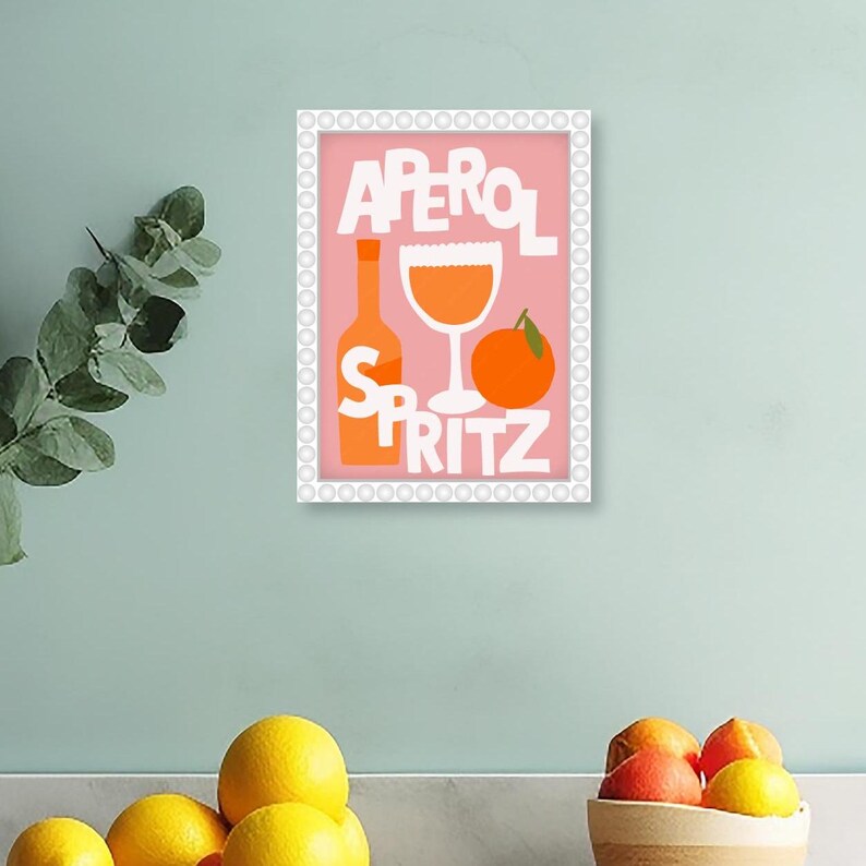 Bobble Frame Aperol Spritz Print, Aperol Spritz Print in Frame, 6" X 8 ...