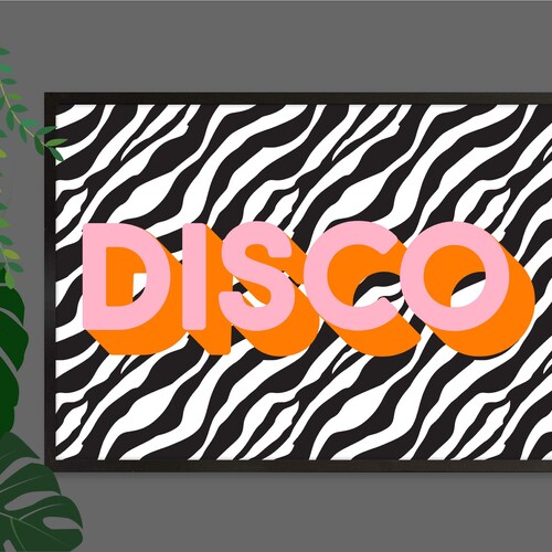 We Love to Boogie Print We Love to Boogie Wall Art 70s Disco - Etsy