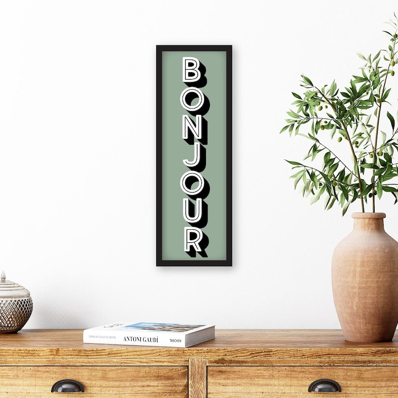 Bonjour Sign - Etsy