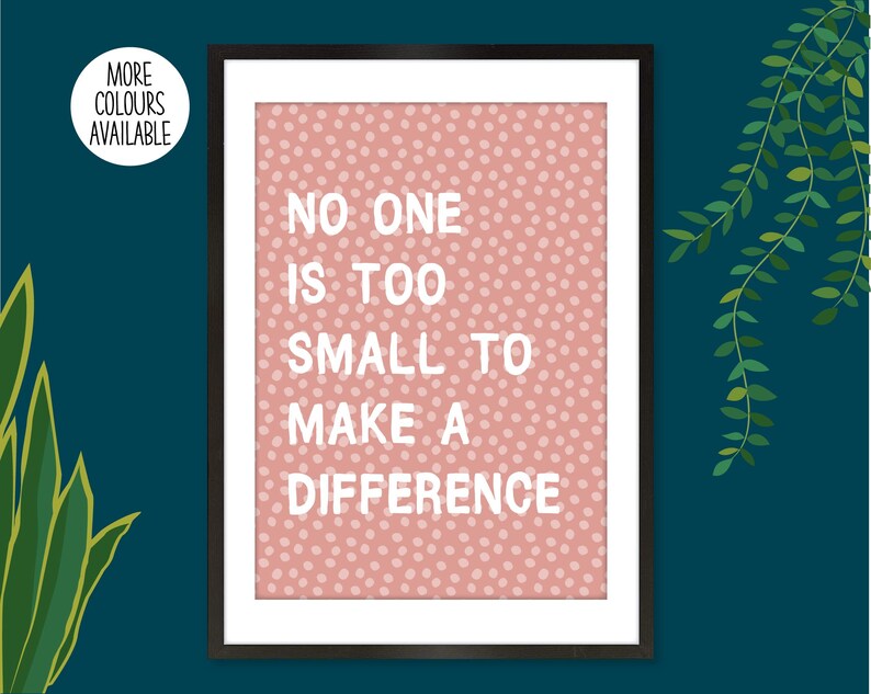 No One is Too Small to Make a Difference Print Greta Thunberg - Etsy