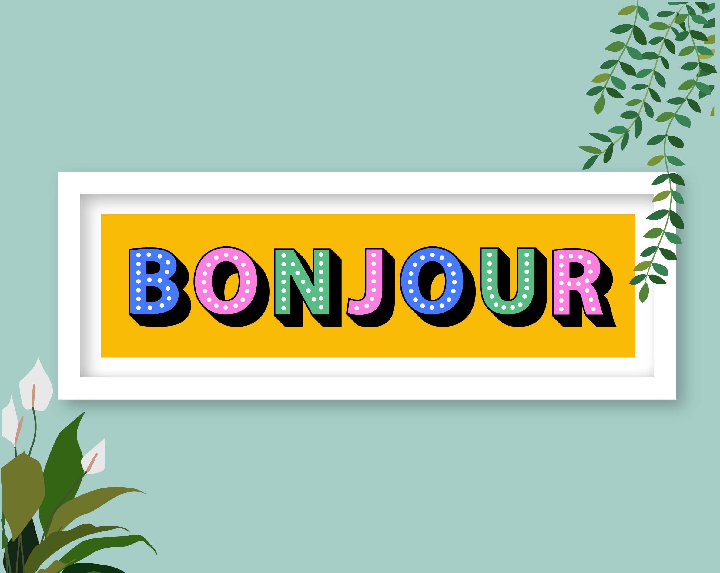 Vintage Bonjour Sign