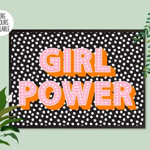 Girl Power Print, Girl Power Wall Art, Female Empowerment Print ...