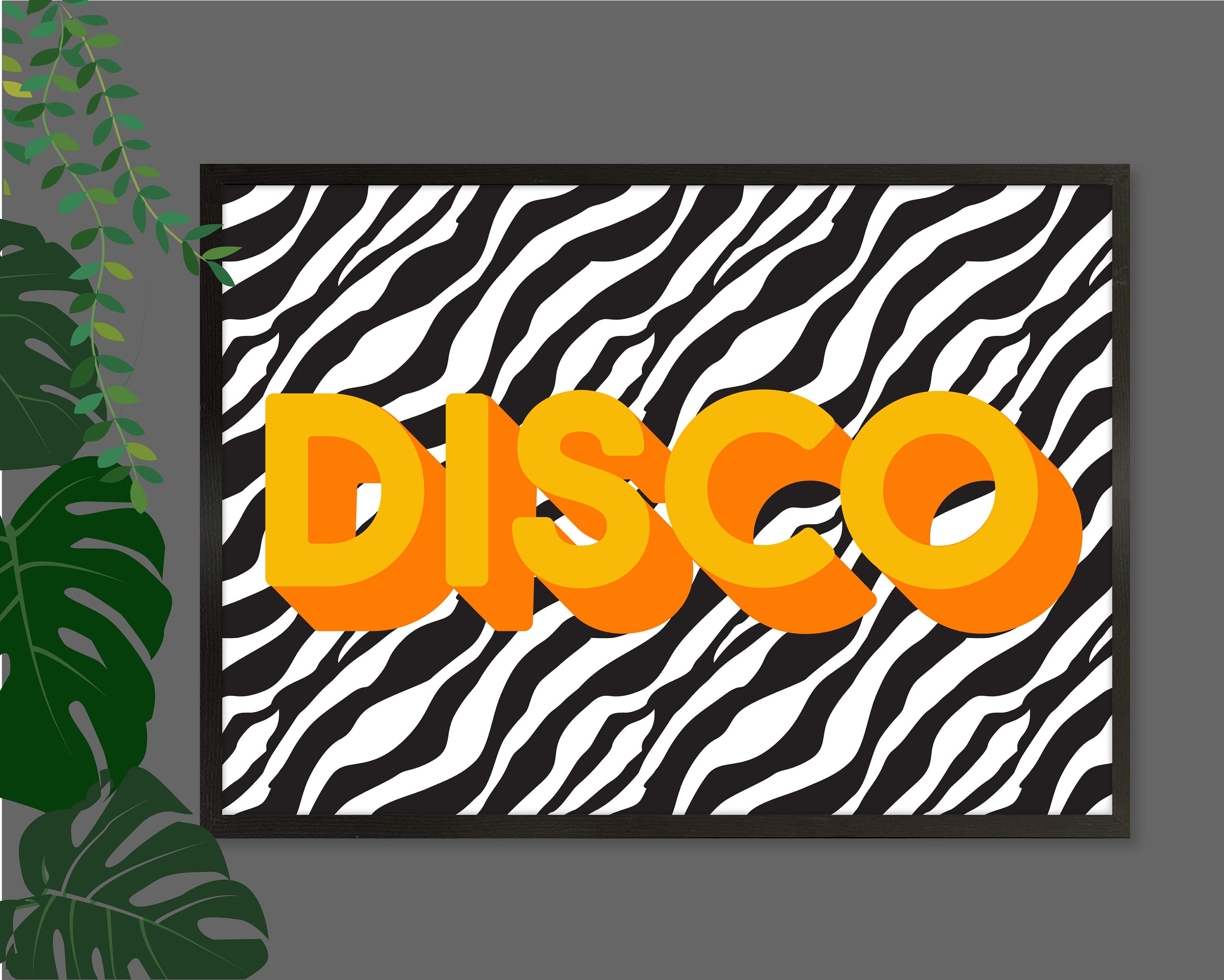 Disco Print Disco Wall Art Disco Sign Disco Poster - Etsy UK