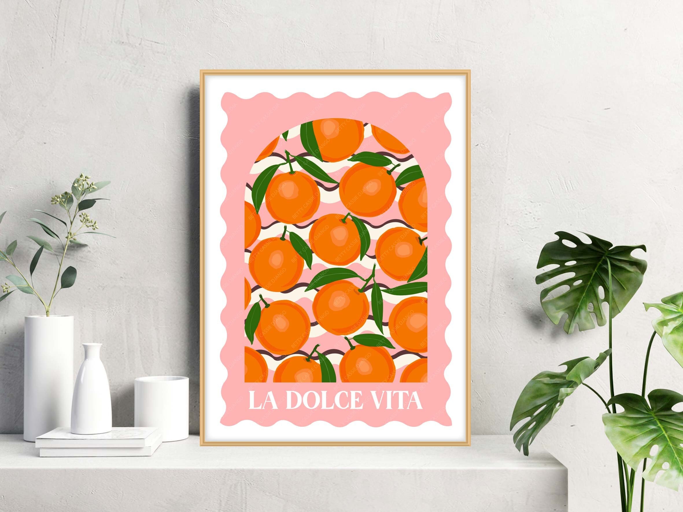 La Dolce Vita Oranges Poster, Oranges Poster, Italian Iinspired Oranges ...