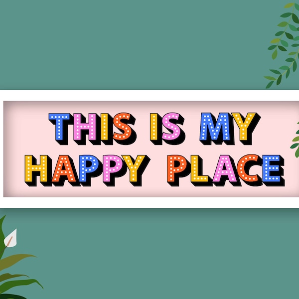 Happy Place Sign - Etsy