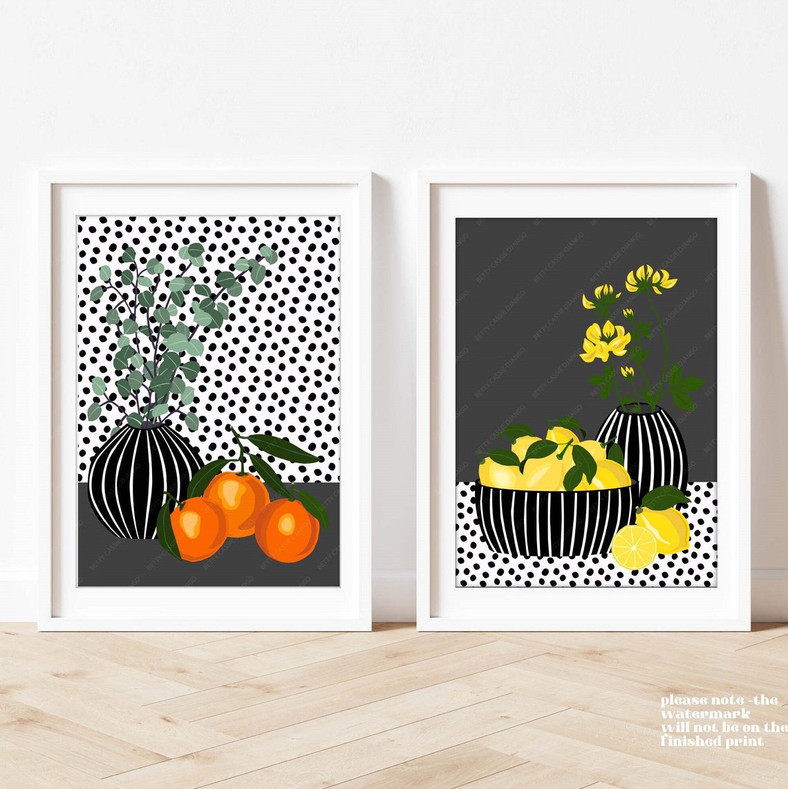 Citrus Fruit Prints Set Kitchen Prints Set Fruit Prints - Etsy