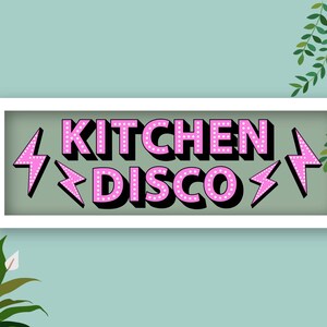 Kitchen Disco Framed Print, Kitchen Disco Print, Kitchen Disco Wall ...