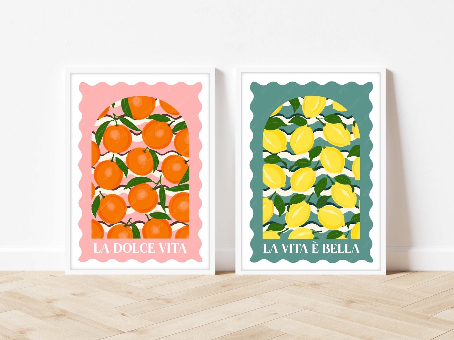 Italian Fruit Prints Set Italian Fruit Market Posters Citrus - Etsy