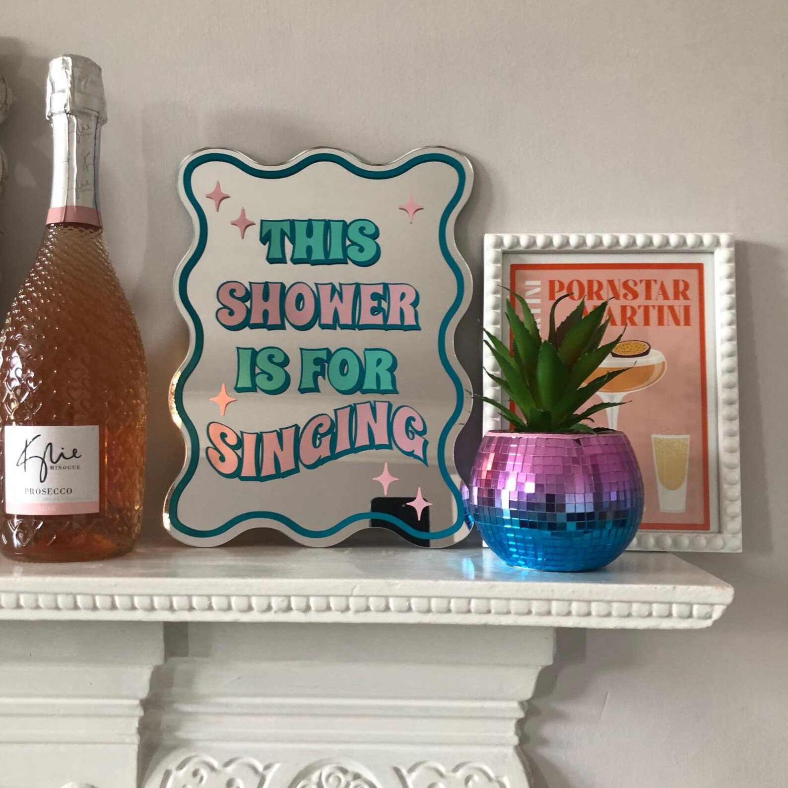 This Shower is for Singing Mirror, Slogan Printed Mirrors, Vinyl Decal ...