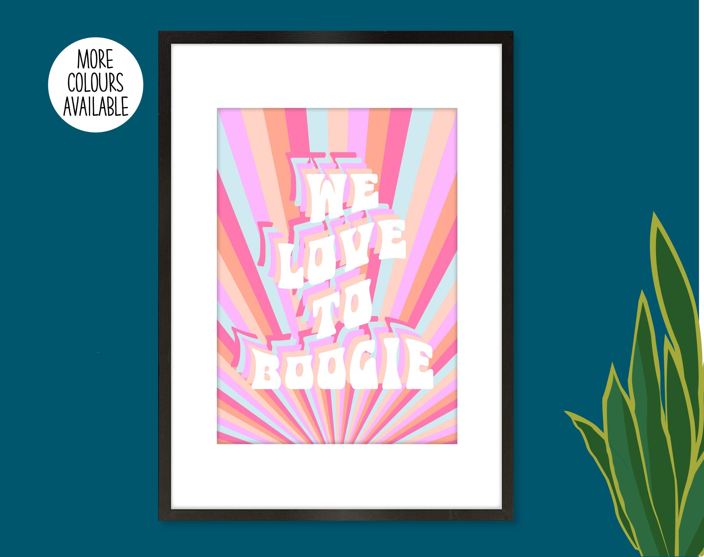 We Love to Boogie Print We Love to Boogie Wall Art 70s Disco | Etsy