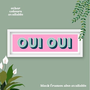 Oui Oui Framed Print, Oui Oui Print, Oui Oui Panoramic Print, Bathroom ...